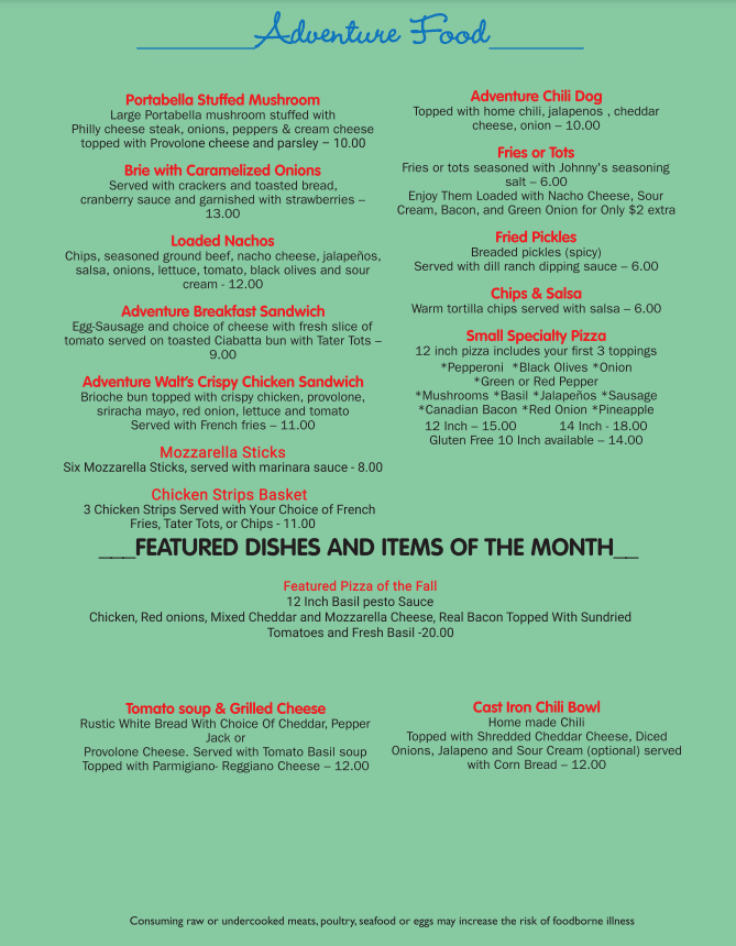 Food & Drinks | Athletic Edge Adventure Park | Salem, OR