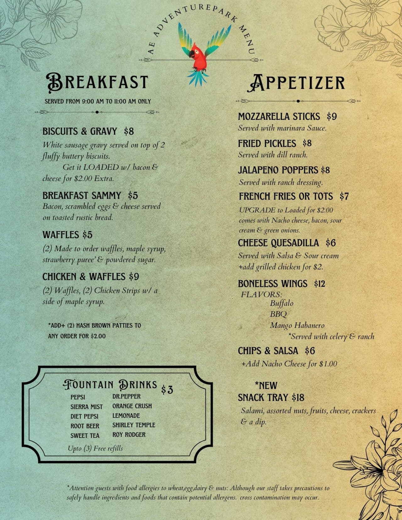 Food & Drinks | Athletic Edge Adventure Park | Salem, OR